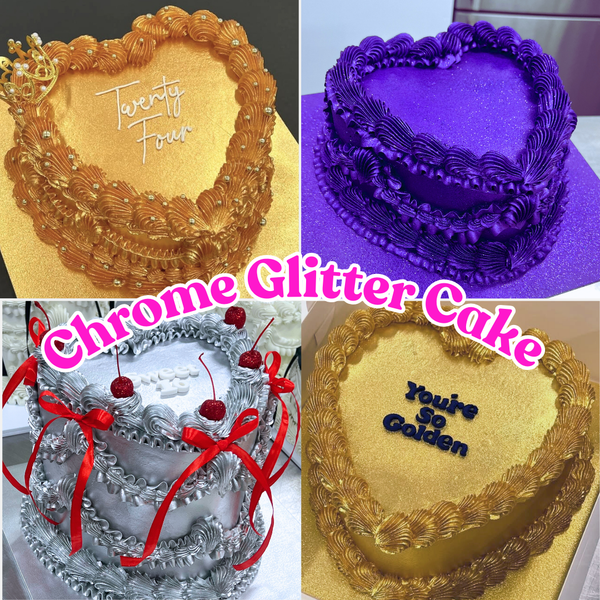 Chrome Glitter Cake – Whip Cakes