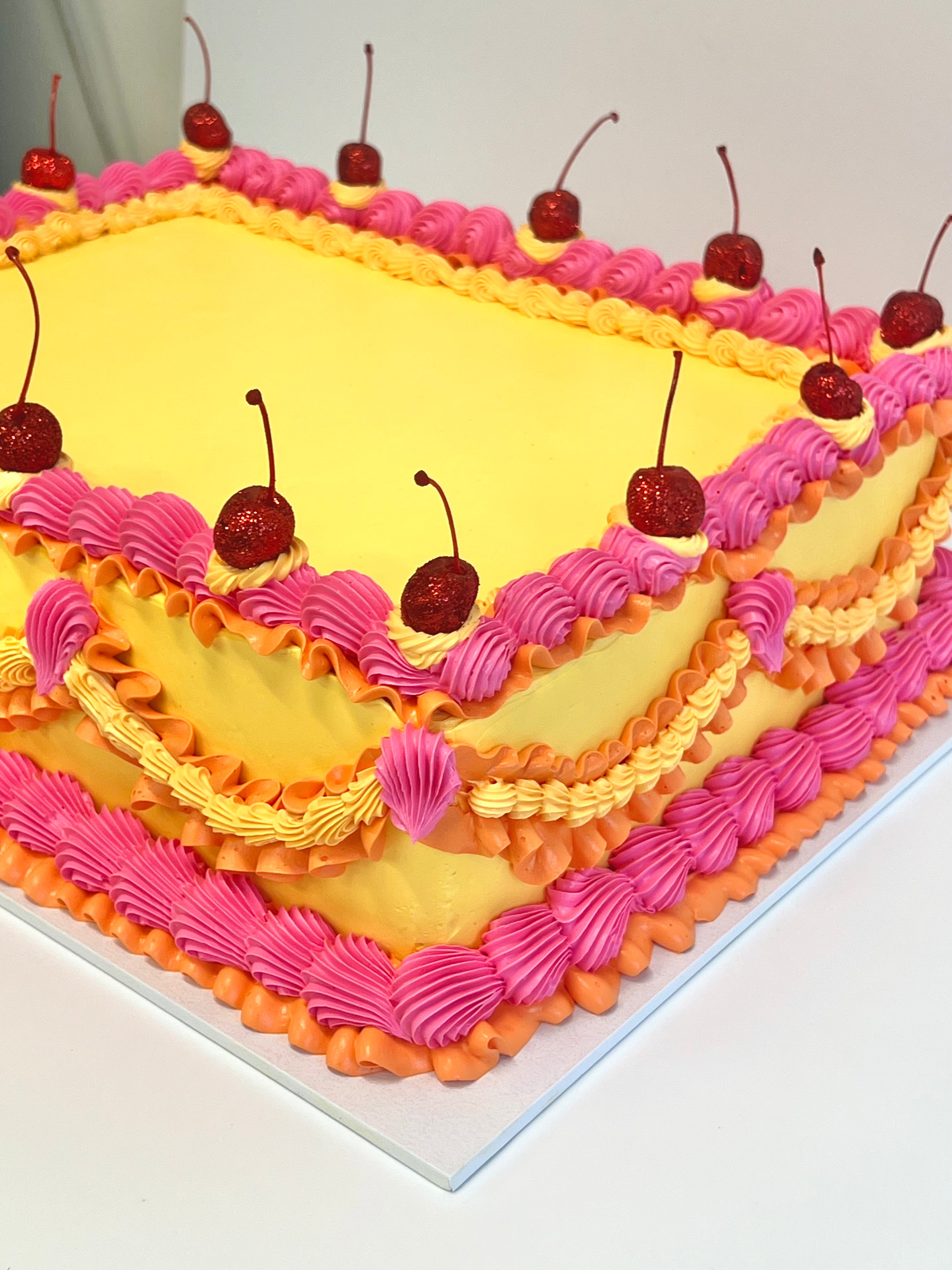 Slab Cake (11" x 14") Lambeth Piping – Whip Cakes