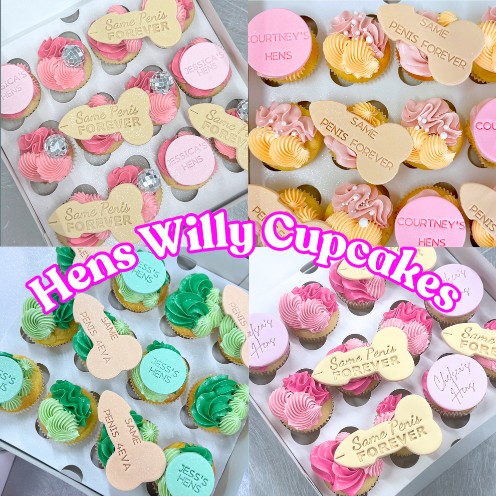 Hens Willy Cupcakes (12 per box) – Whip Cakes